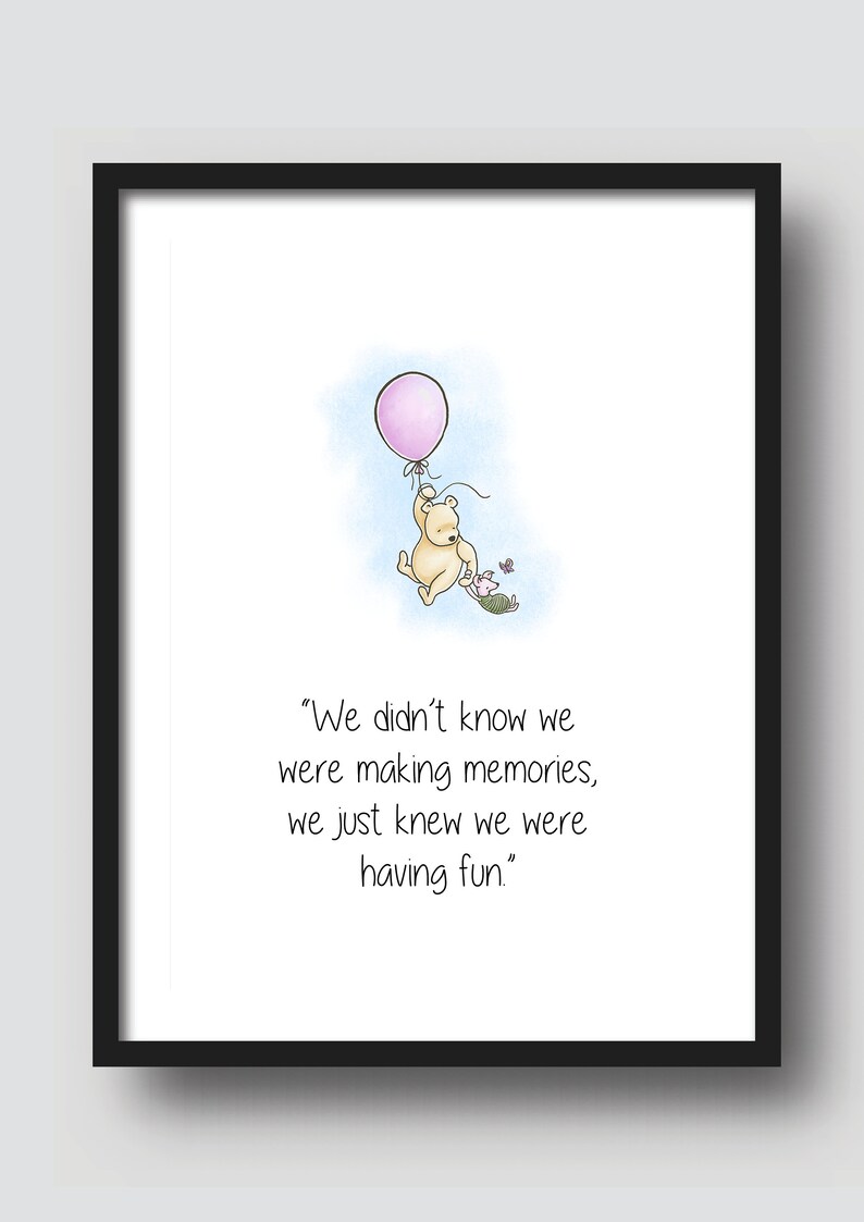 Printable Winnie the Pooh Poster A4 Print off at Home Instant Download ...