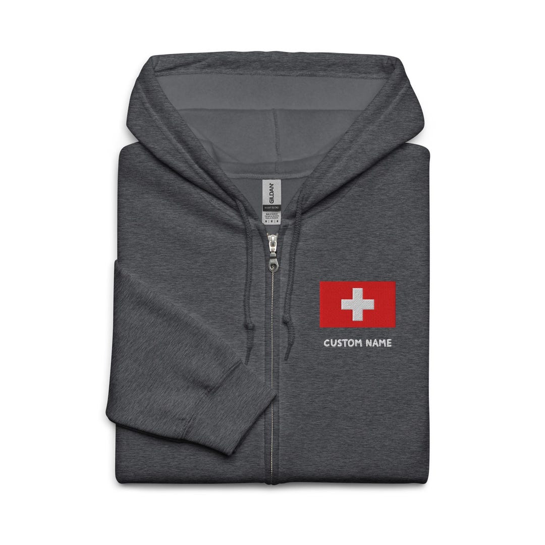 Personalized Embroidered Country Flag Hoodies, Tailored Embroidered ...