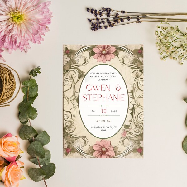 Vintage Wedding Invitations - Etsy