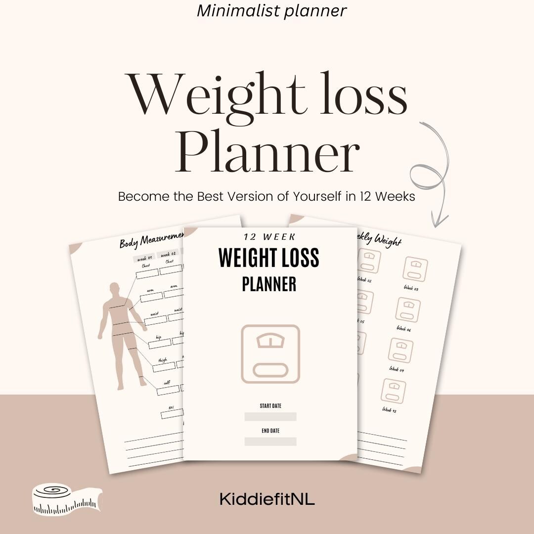12 Week Weight Loss Planner - Etsy