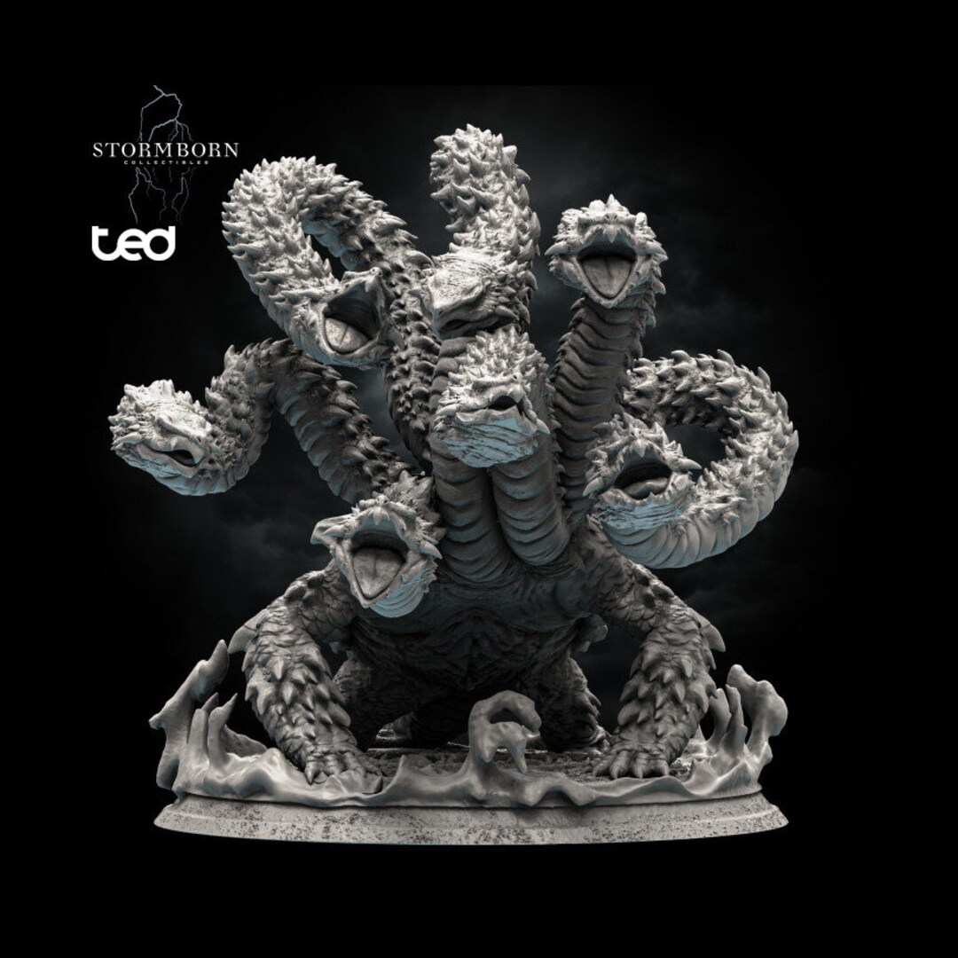Stormborn Collectibles Snapping Turtle Hydra D&D Resin Printed 32mm ...