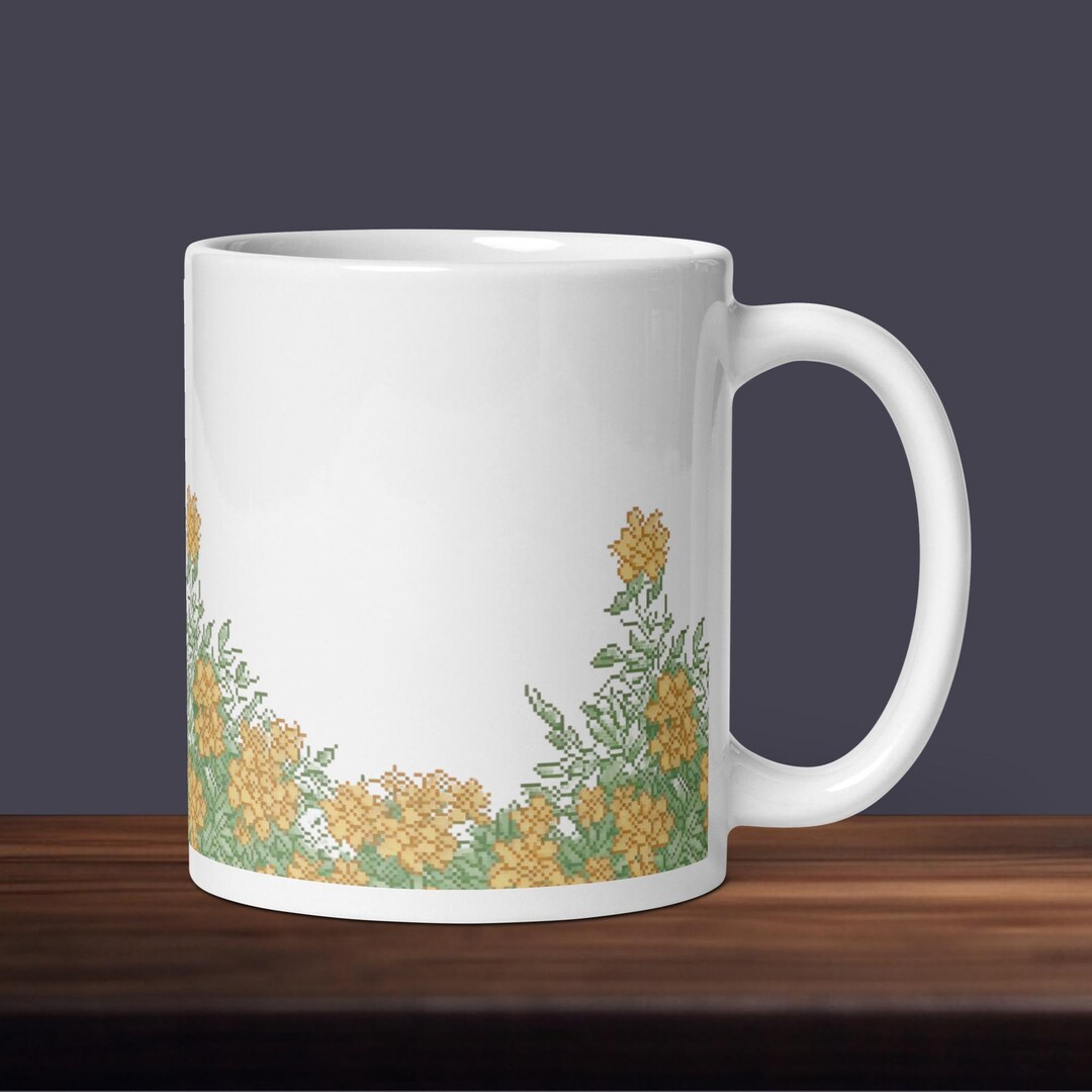 Acacia Mug Unique 8-bit Flower Design Perfect Birthday Gift for Dad or ...