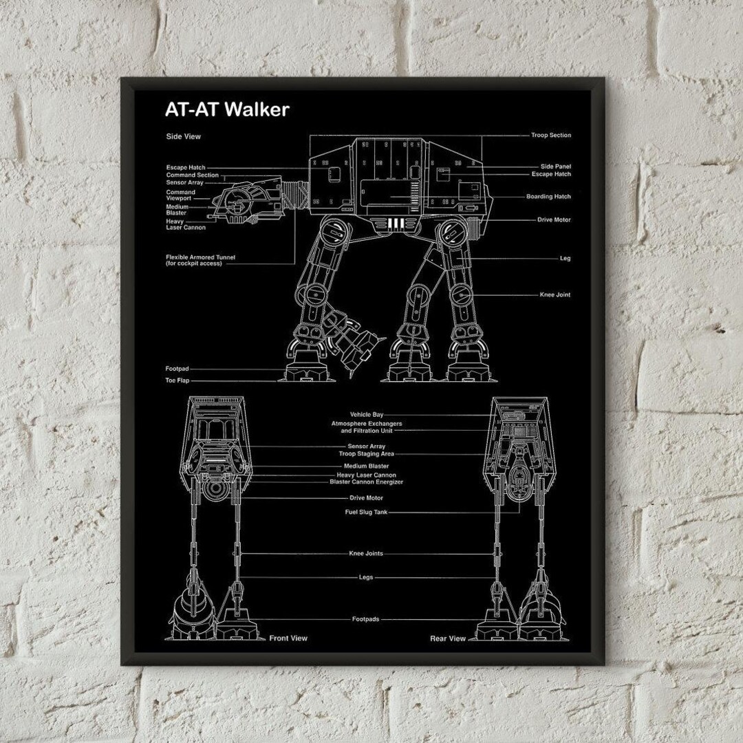 Star Wars Inspired Poster, AT-AT Walker Print P240 - Etsy