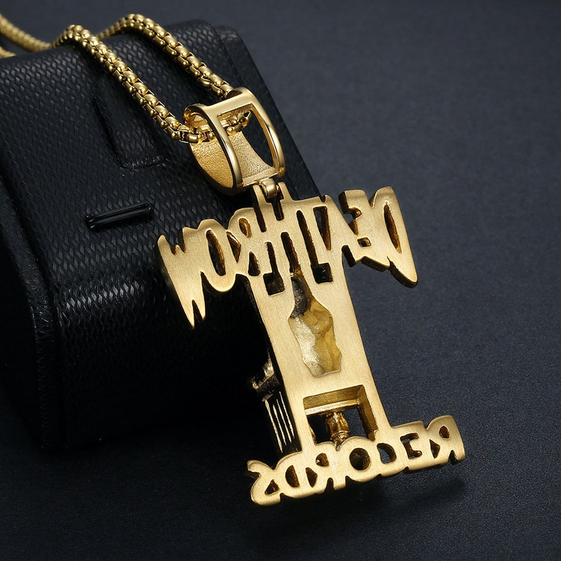 High-quality Death Row Records Gold / Silver Pendant Jewelry Chain ...