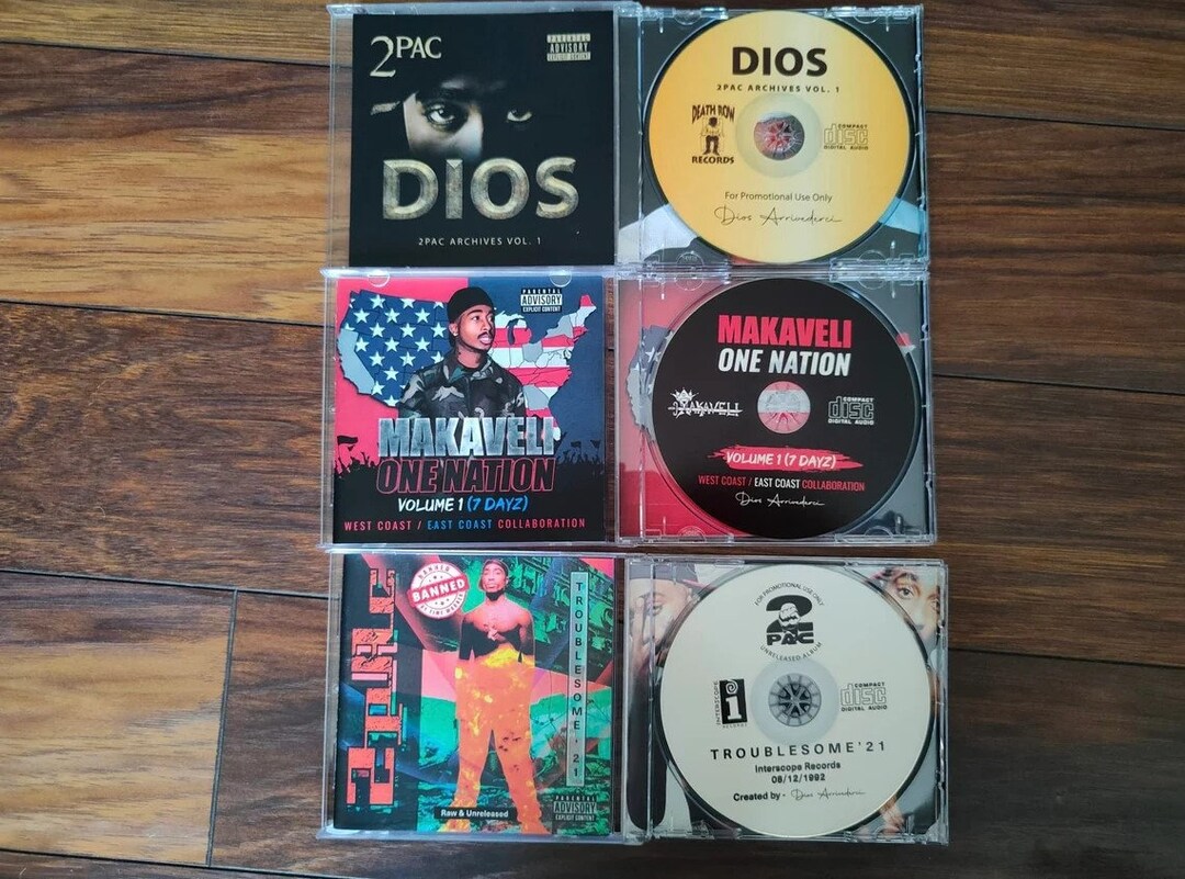 Set of 2pac Unreleased Albums Troublesome '21, One Nation and DIOS 3 Cds Brand New, Sealed Rare ...