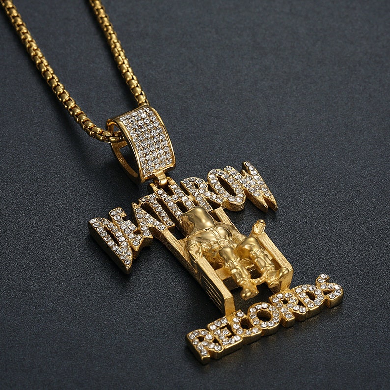 High-quality Death Row Records Gold / Silver Pendant Jewelry Chain ...