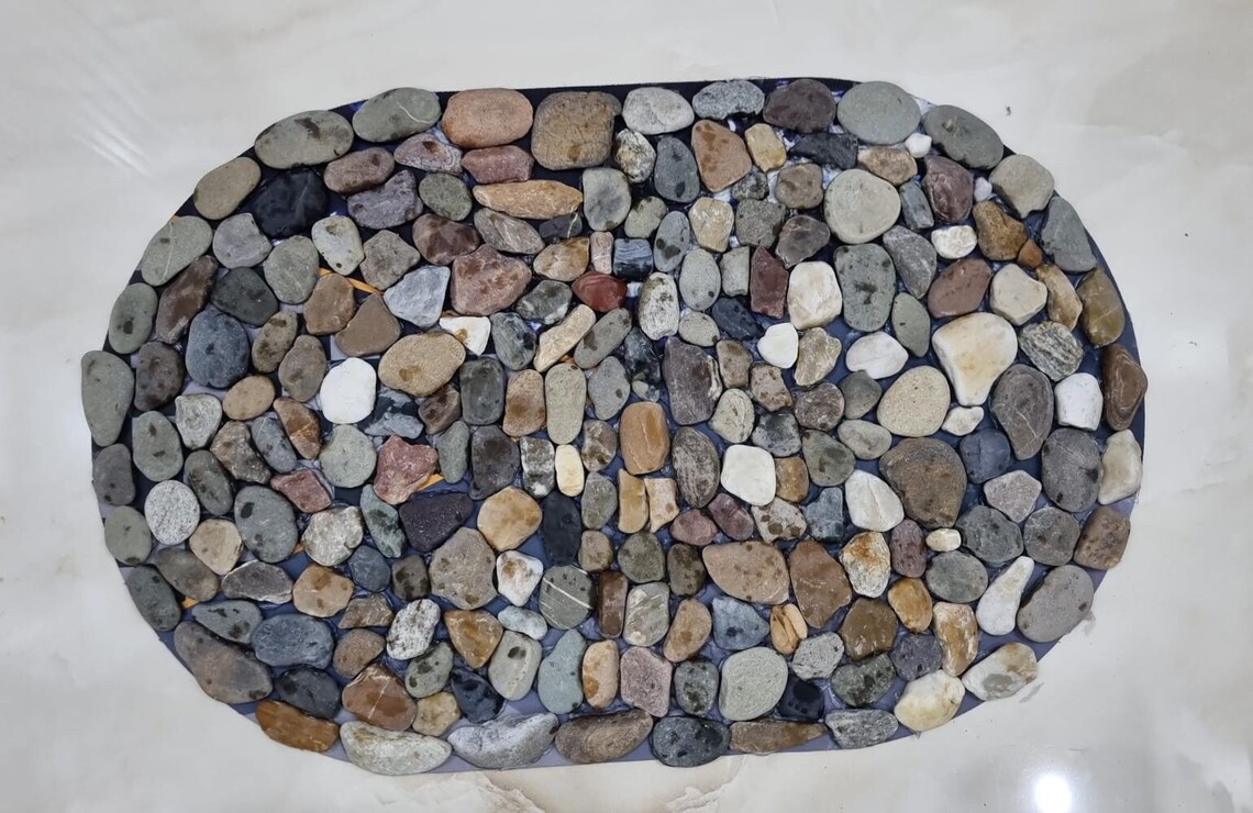 Hand Made River Pebble Mat - Etsy
