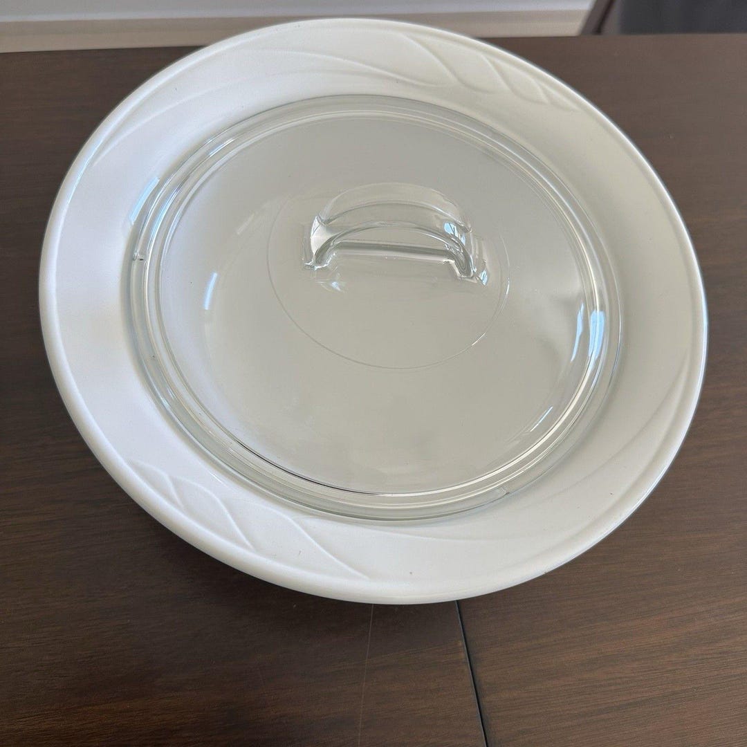 Corning Ware L21 Casual Elegance Round Casserole Dish Glass Pyrex Lid 1 ...