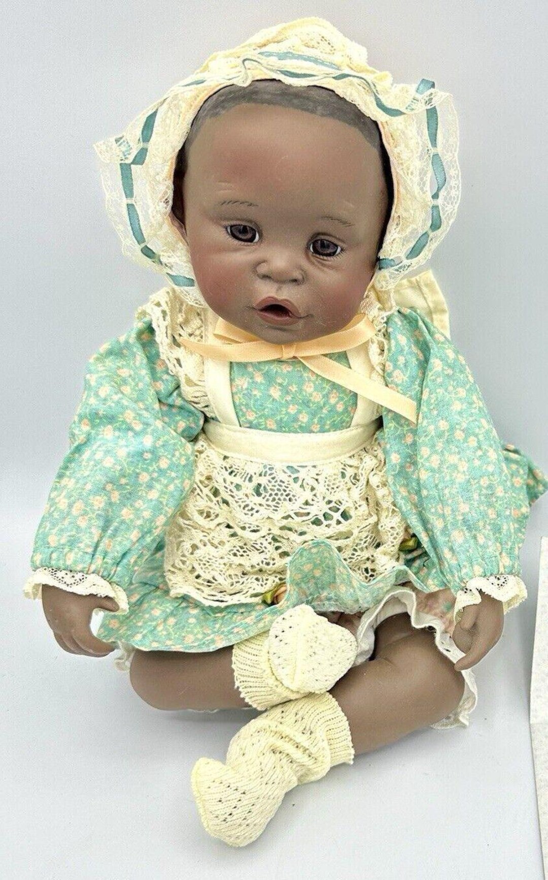 Porcelain Doll African American Danielle by Yolanda Bello 1992 10" Baby ...