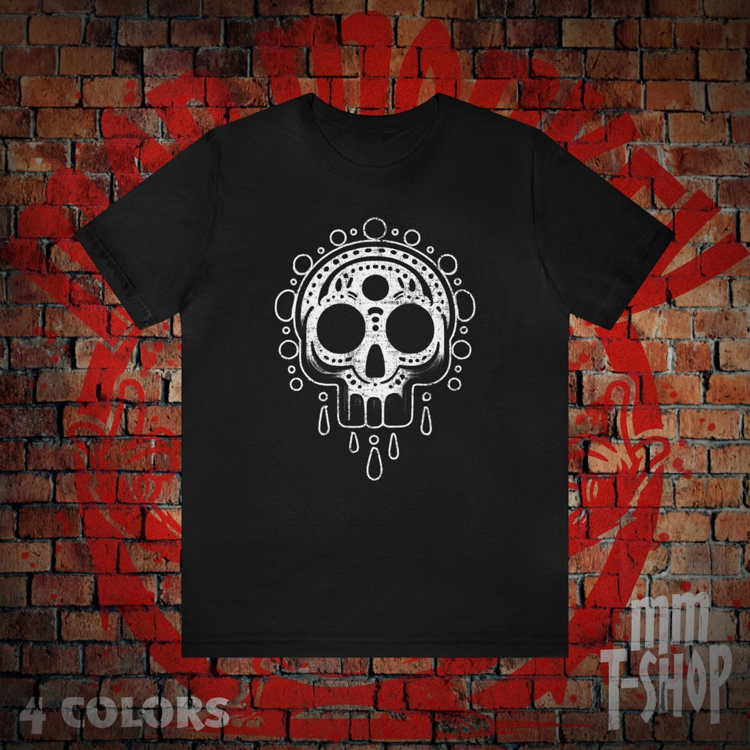 Artistic Skull Graphic Tee | Tattoo Style T-shirt | Distressed Skull ...