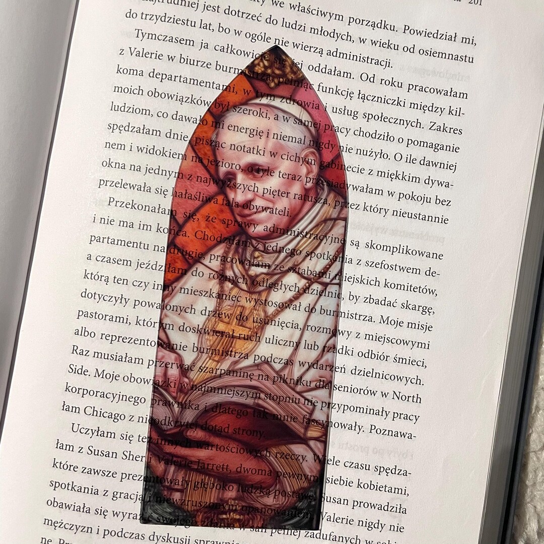 Pope Leo XIV Stained Glass Bookmark | New American Pope Robert Prevost ...