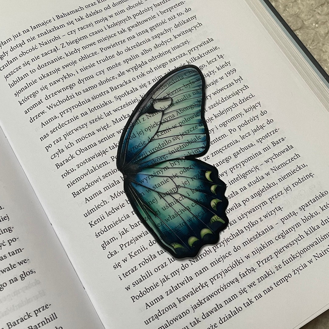 Clear Butterfly Bookmark | Transparent Bookmark | Whimsical Bookmark ...