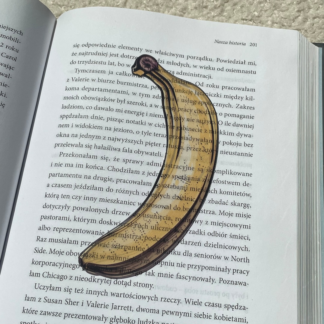 Banana Bookmark | Transparent Clear Bookmark | Funny Meme Hilarious ...