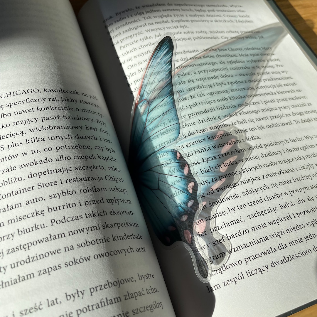 Butterfly Wing Clear Bookmark | Transparent Bookmark | Gothic Bookmark ...