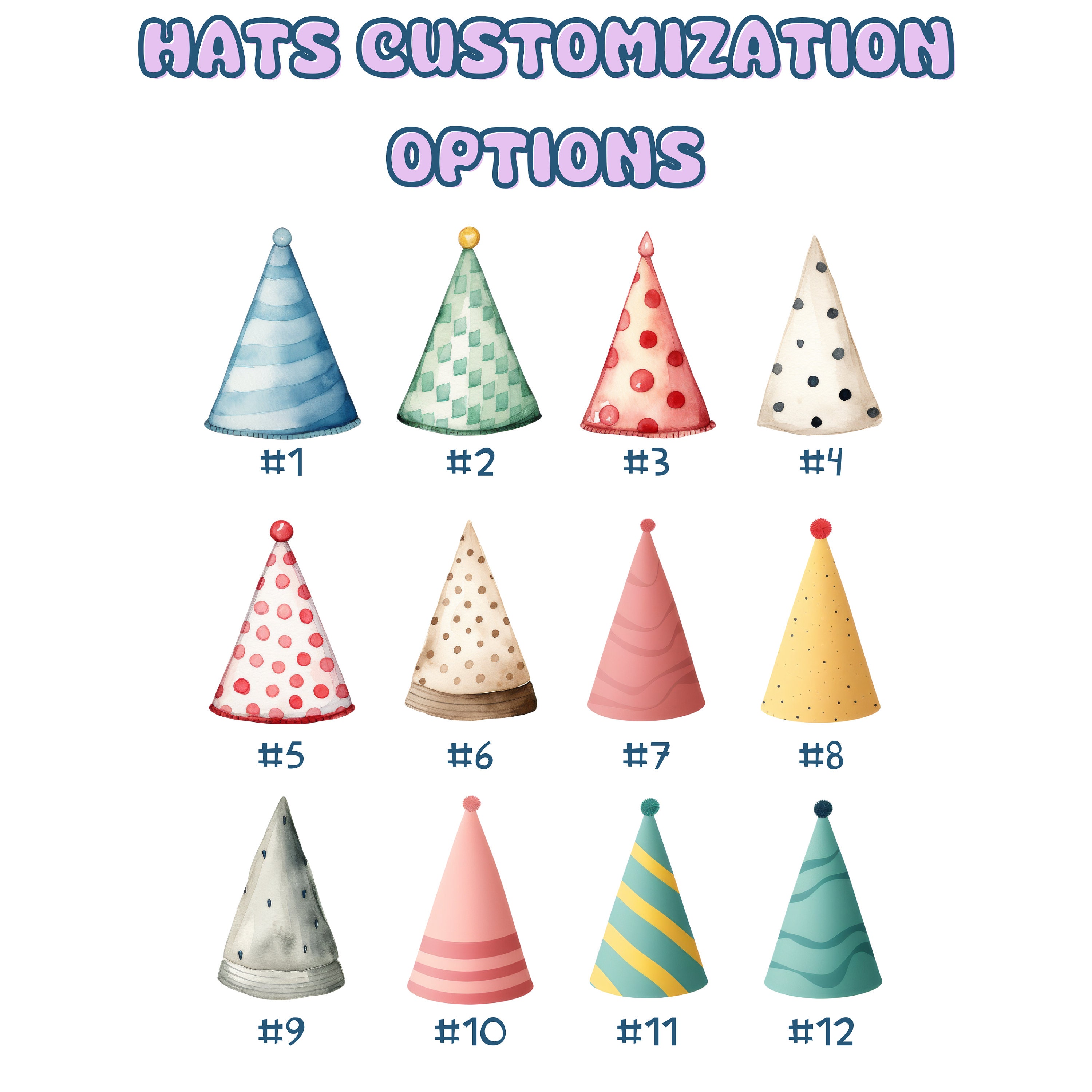 Set of 12 Custom Face Party Toppers, Personalised Cupcake Topper ...
