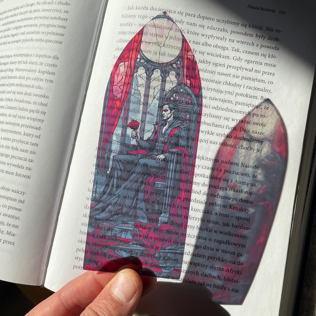 Vampire Lord Stained Glass Bookmark | Transparent Bookmark | Clear ...