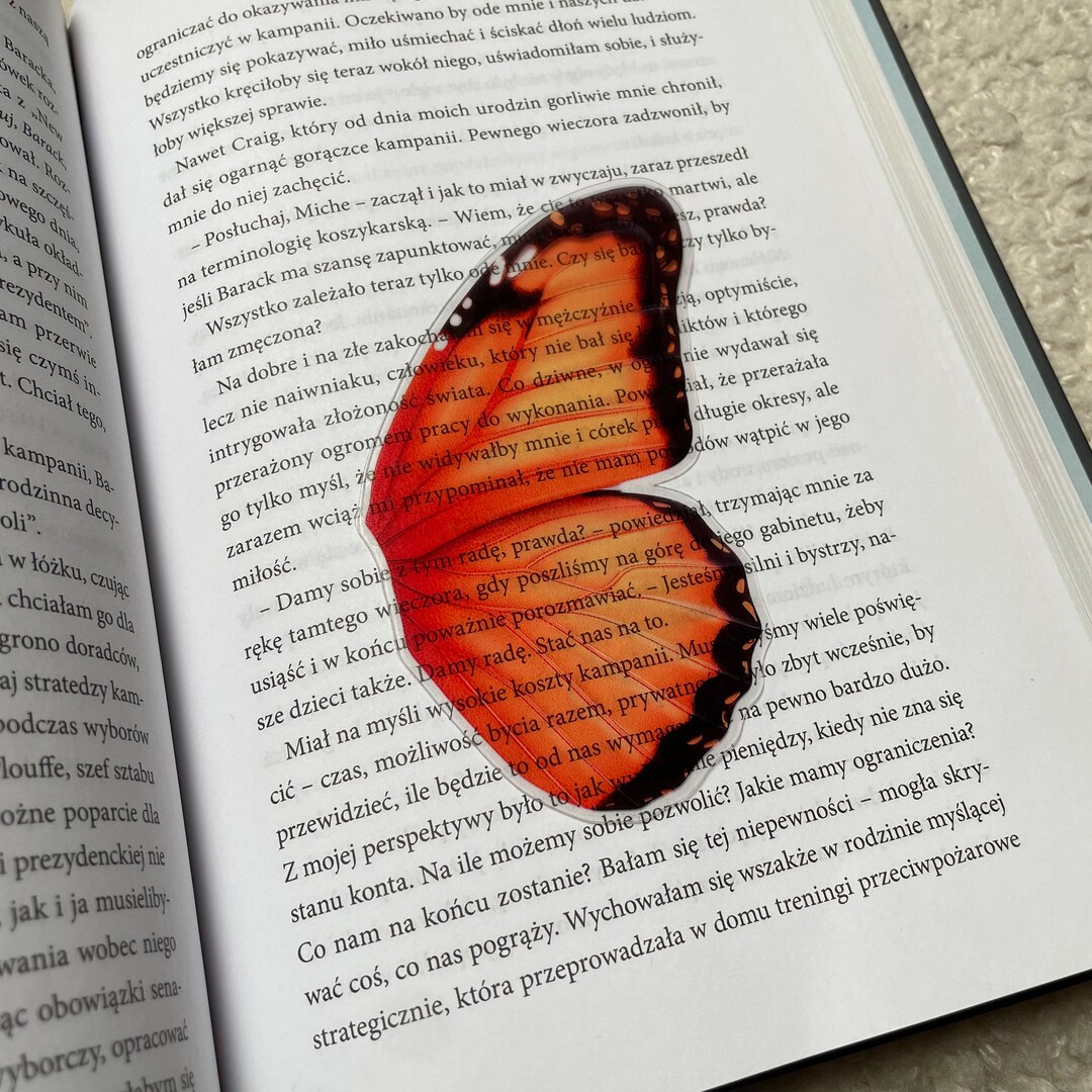 Butterfly Bookmark | Transparent Bookmark | Whimsical Wing Clear ...