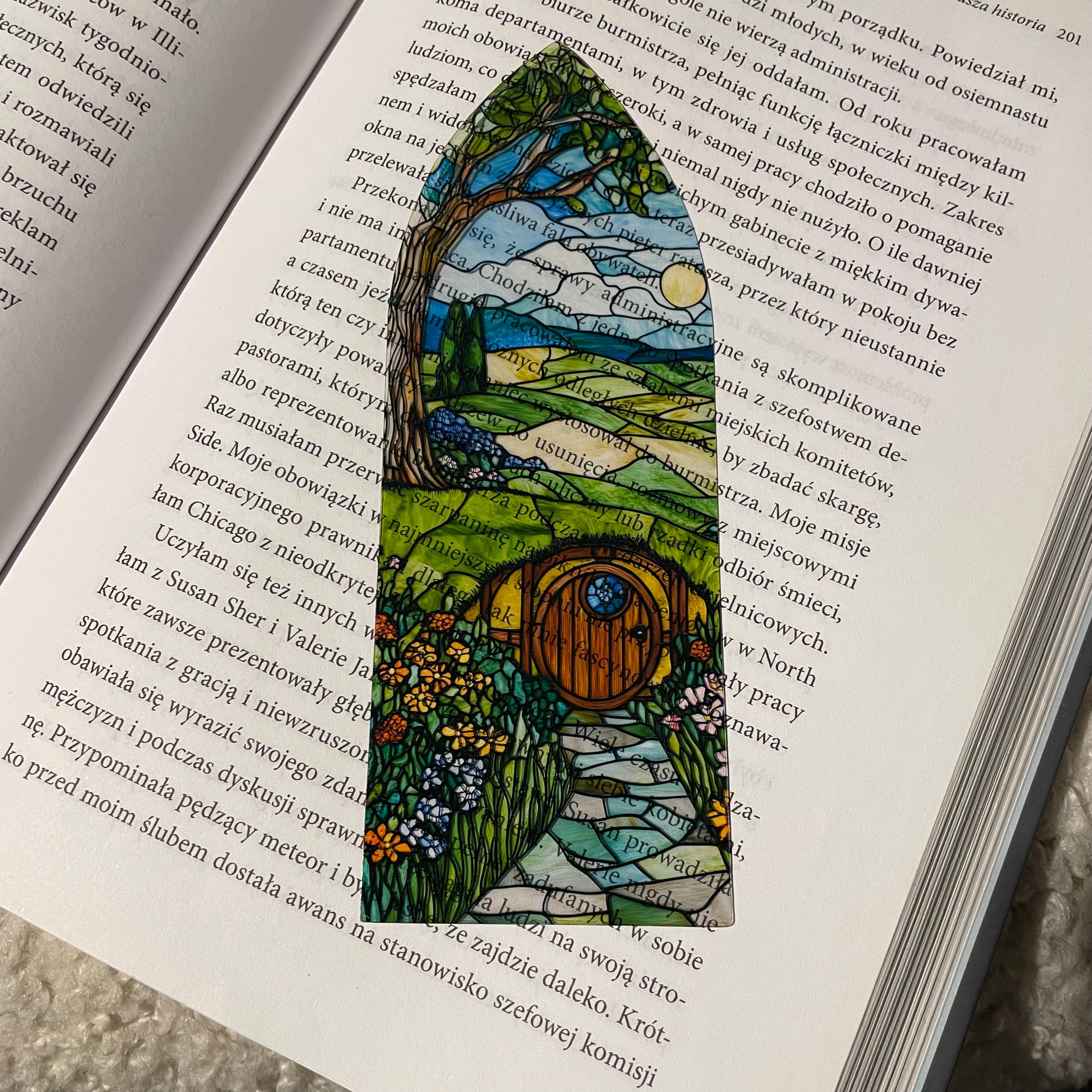 Shire's Cottagecore World Stained Glass Bookmark | Transparent Bookmark ...