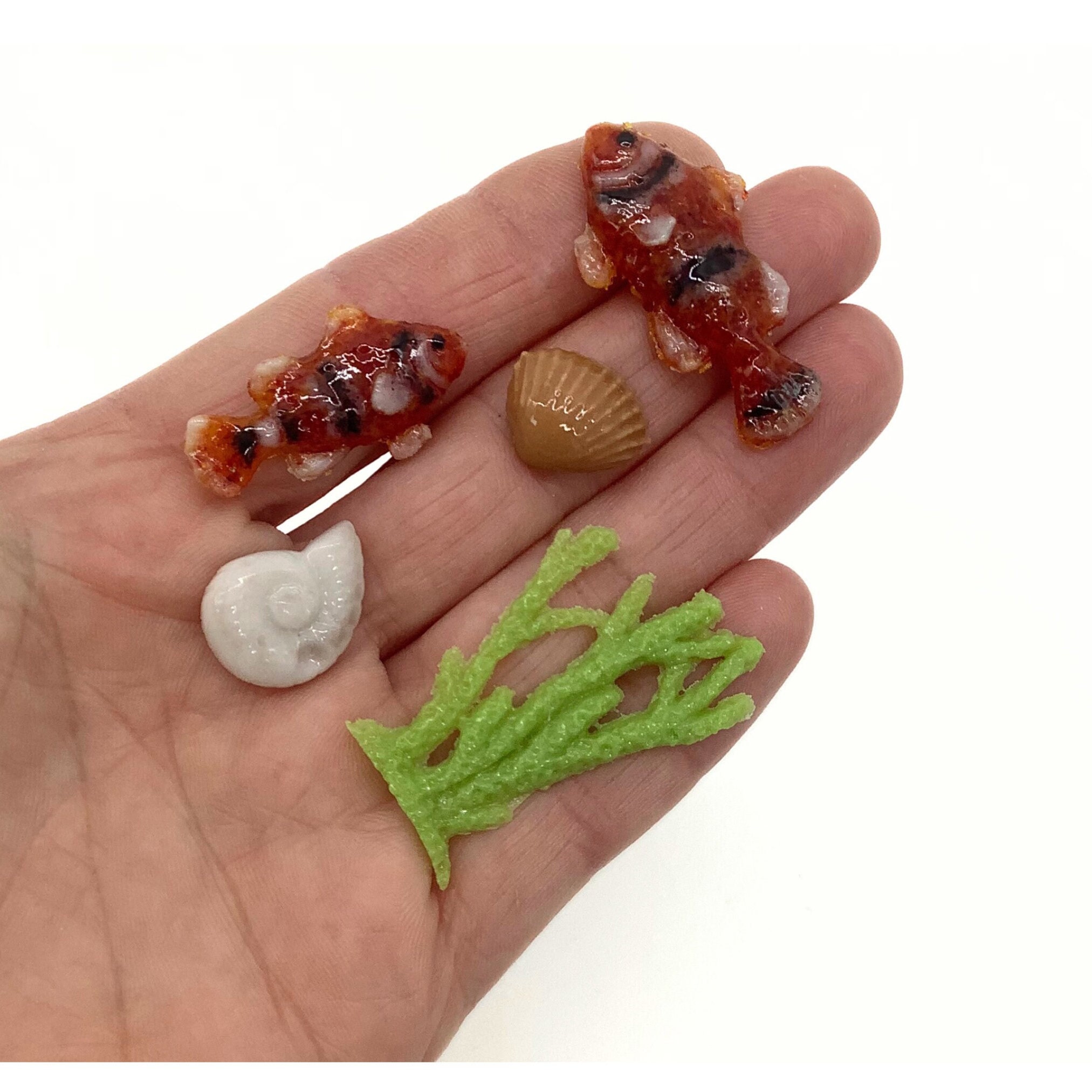 96 COE Fused Glass, Fish and Seaweed Fusing Pieces, Fused Fish ...