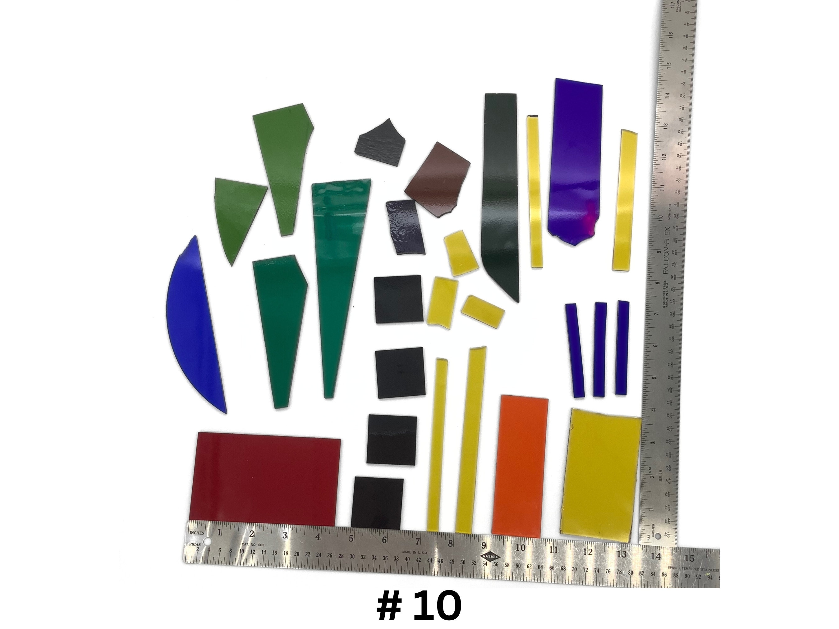 Fusible Scrap Glass, 96 COE, Colored Mixture of Transparent Glass, 1 ...