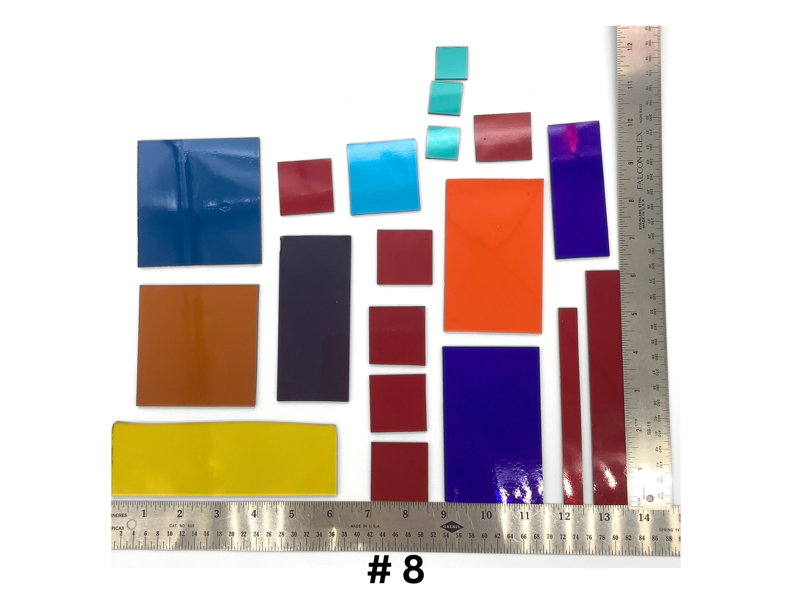 Fusible Scrap Glass, 96 COE, Colored Mixture of Transparent Glass, 1 ...