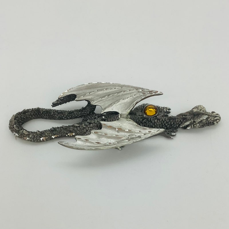 Pewter Dragons Sculptures - Etsy