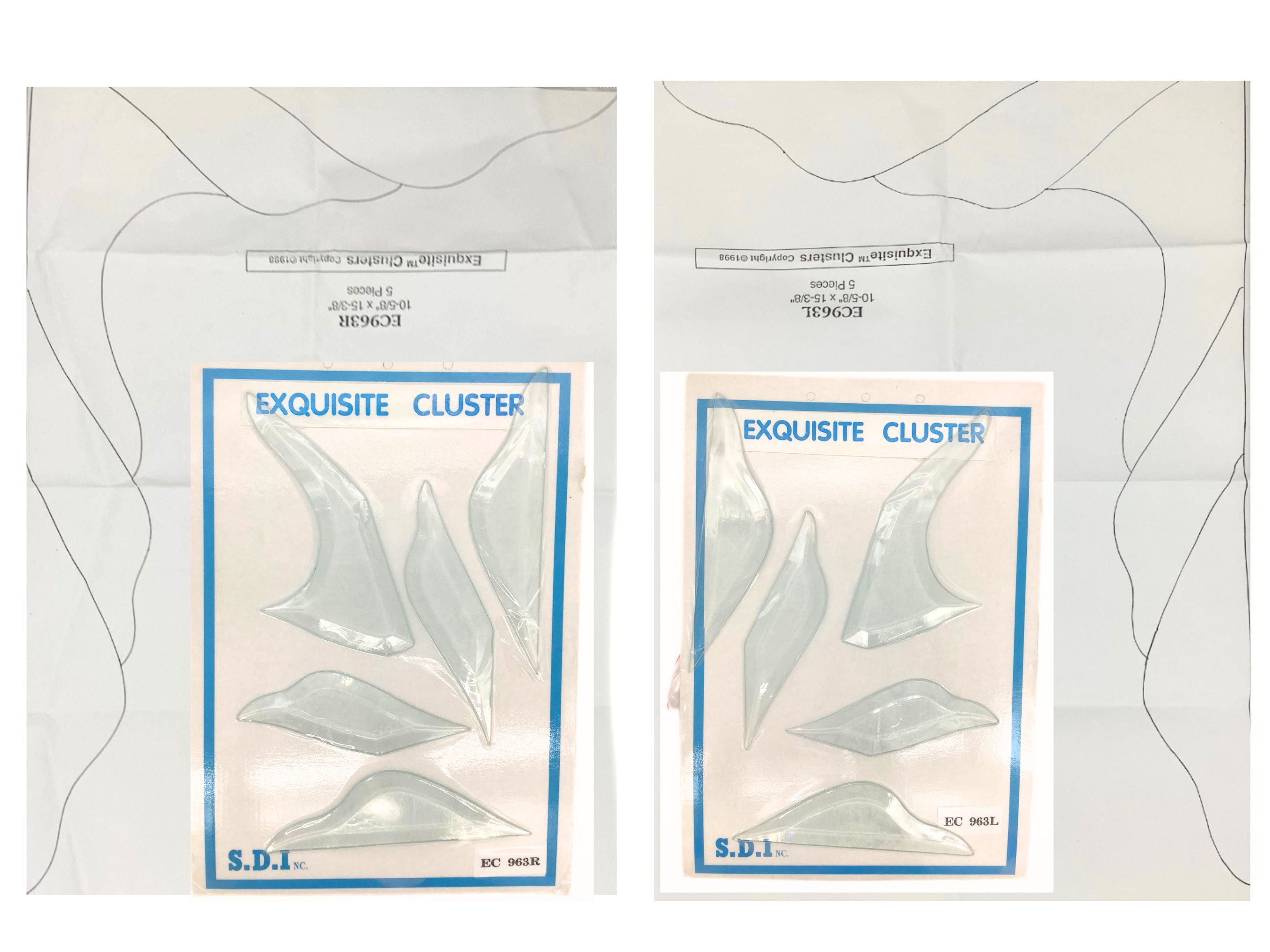 Beveled Glass Cluster, Glass Bevel Corner Cluster - Etsy