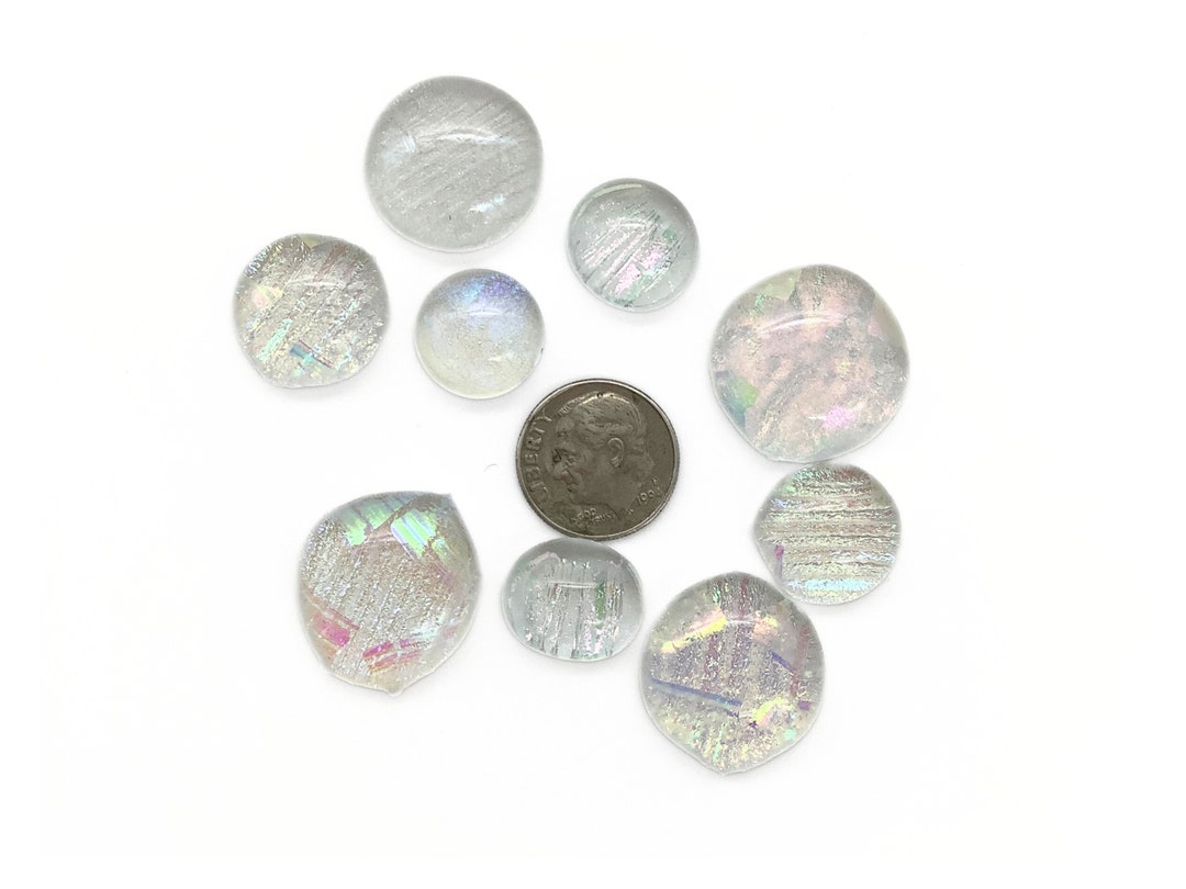96 COE Dichroic Glass Dots: Transparent Fusing Globs - 1 Oz - Etsy