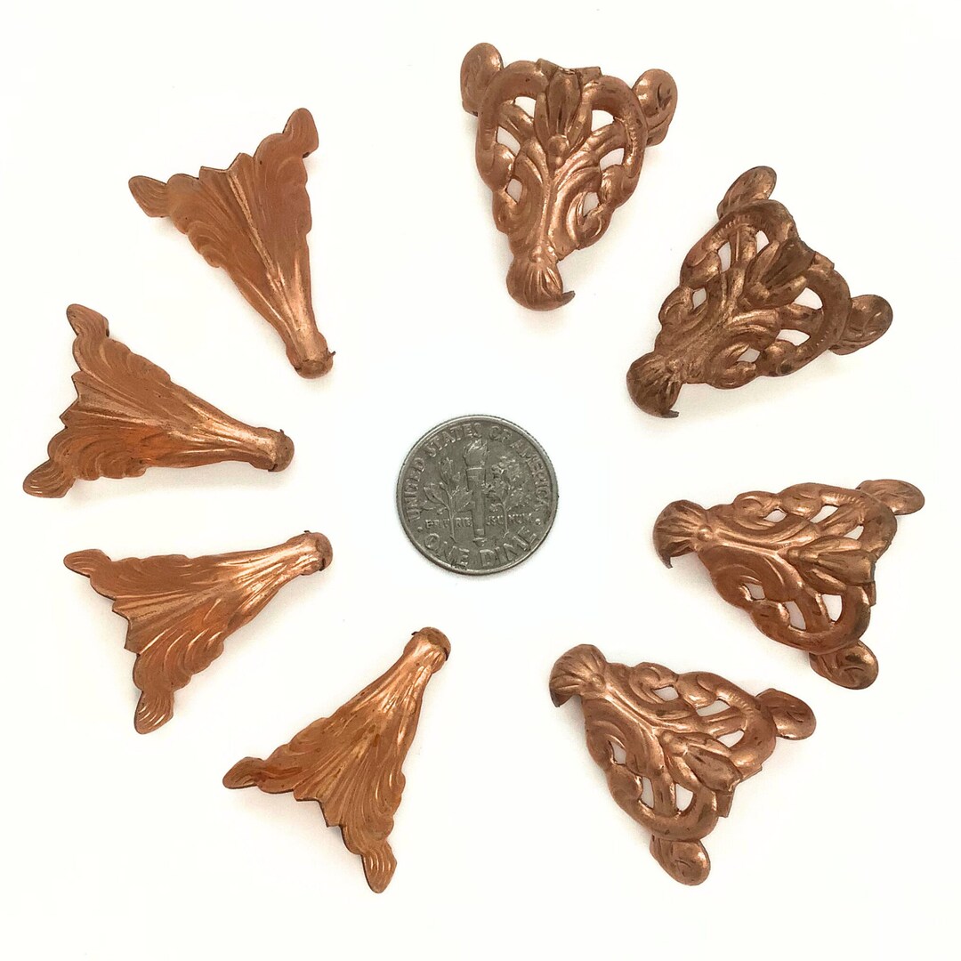 24 Vintage Brass Box Feet, Filigree & Fancy Designs, 1 Inch - Etsy