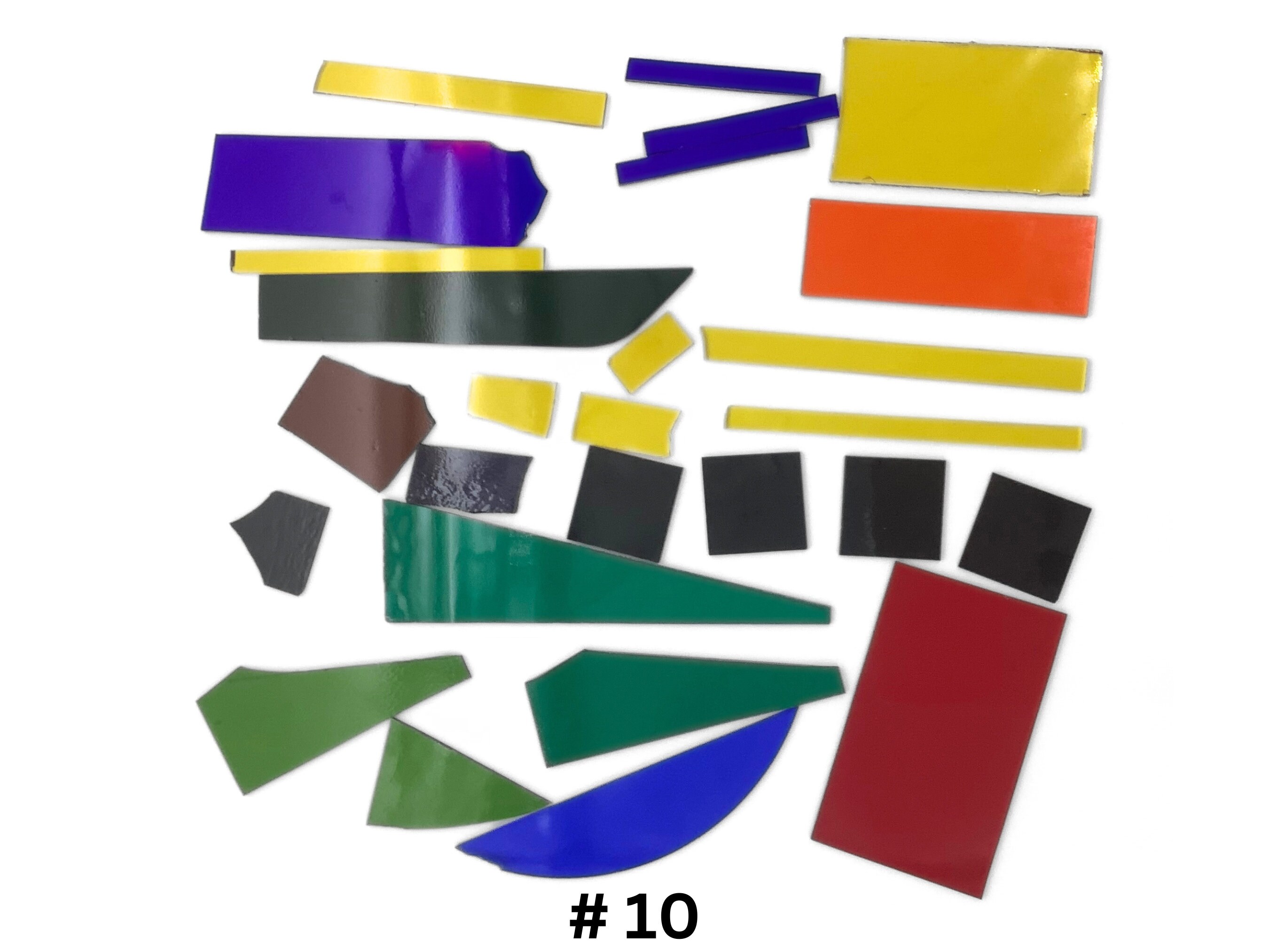 Fusible Scrap Glass, 96 COE, Colored Mixture of Transparent Glass, 1 ...