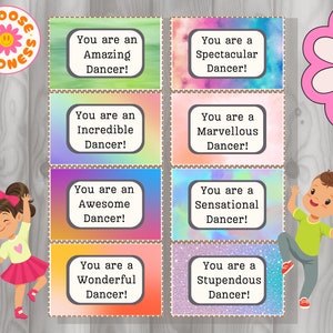 Printable Dance-themed Tags, Valentine’s Day Printable Cards, Dancer ...