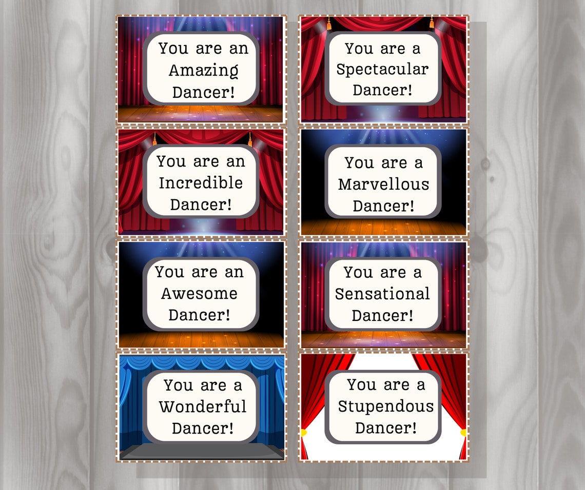 Printable Dance-themed Tags, Valentines Day Printable Cards, Dancer ...