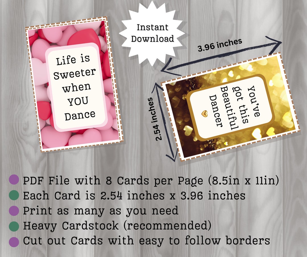 Printable Dance-themed Tags | Dance Competition Tags | Printable Mini ...