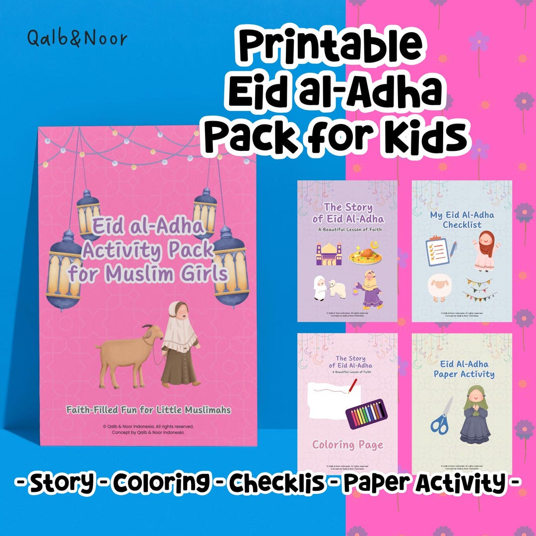 Eid Al-adha Activity Pack for Muslim Kids, Islamic Coloring Pages ...