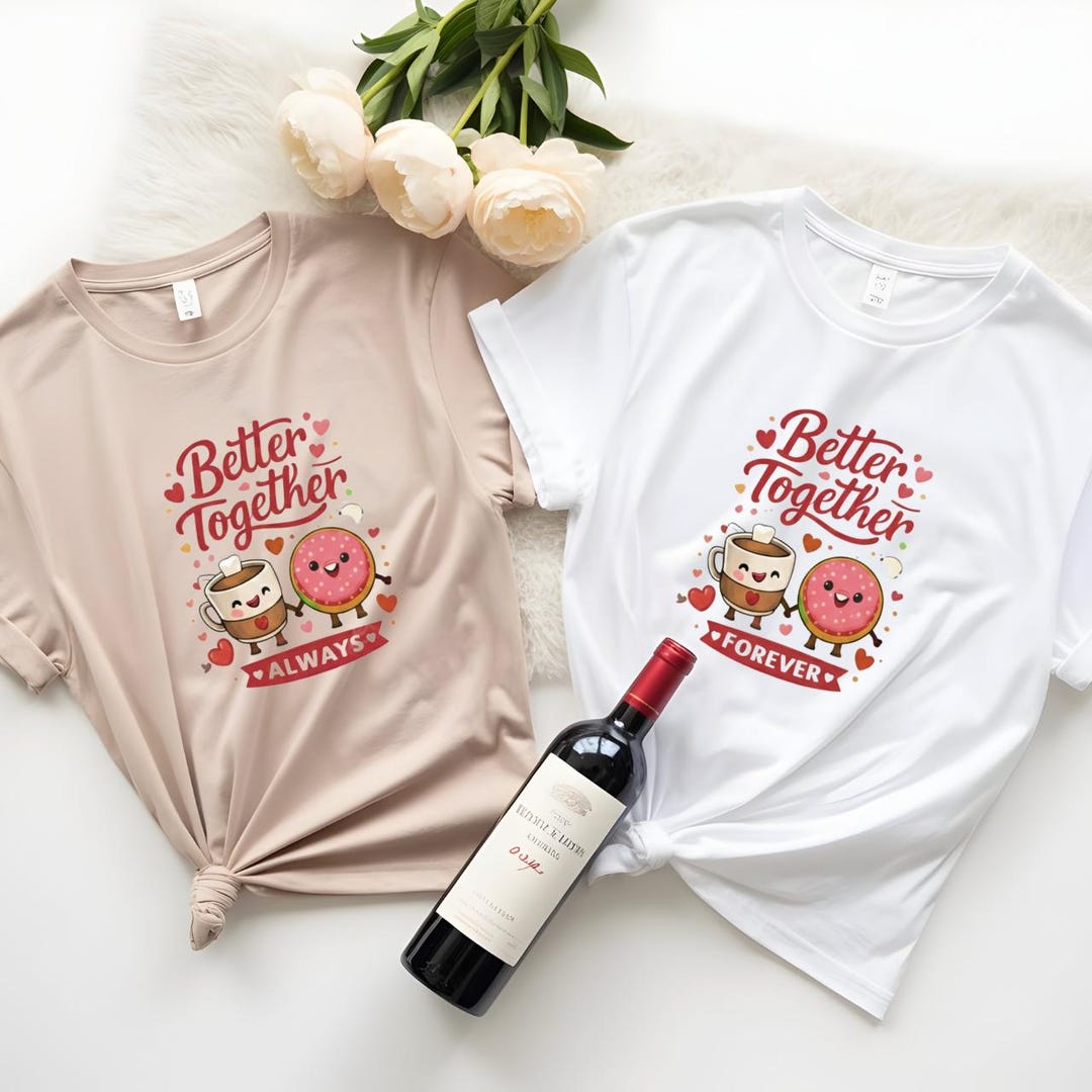 Better Together Matching Couples Shirts, Coffee and Donut Shirts ...
