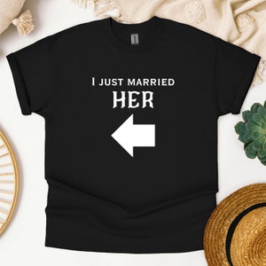 Just Married Matching Couple Tees Wedding Apparel, Bride Groom Shirts ...