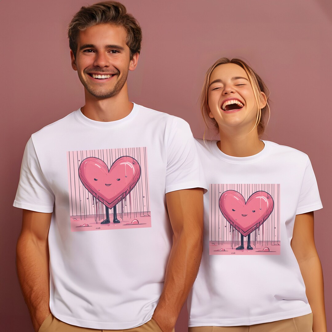 Melting Heart Sarcastic V-day T-shirts Silly Couple Gift Withering Love ...