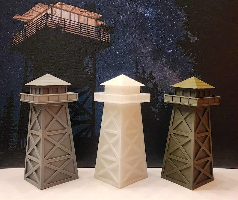 3d Printed Fire Lookout Tower & Idaho Fire Lookouts Card Deck Bundle - Etsy