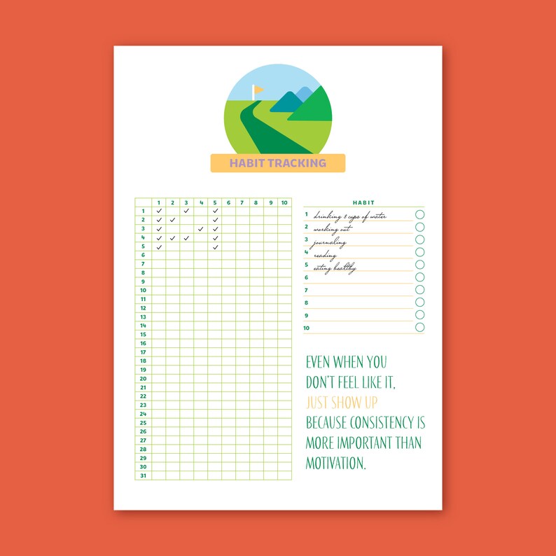 Monthly Habit Tracker Printable Sheet, Habit Tracker Template, PDF, A4 ...