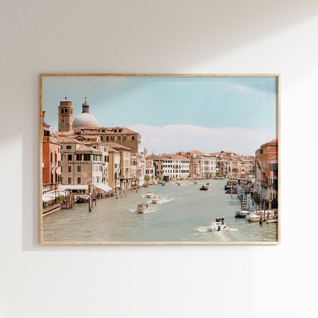 Venice Italy Wall Art, Grand Canal Poster, Warm Spring Day, Italian ...