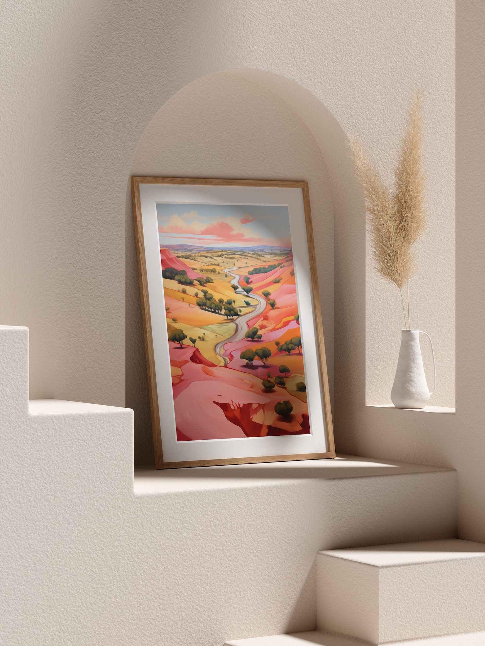 Australian Back Country Poster, Scenery Painting, Dreamy Desert ...