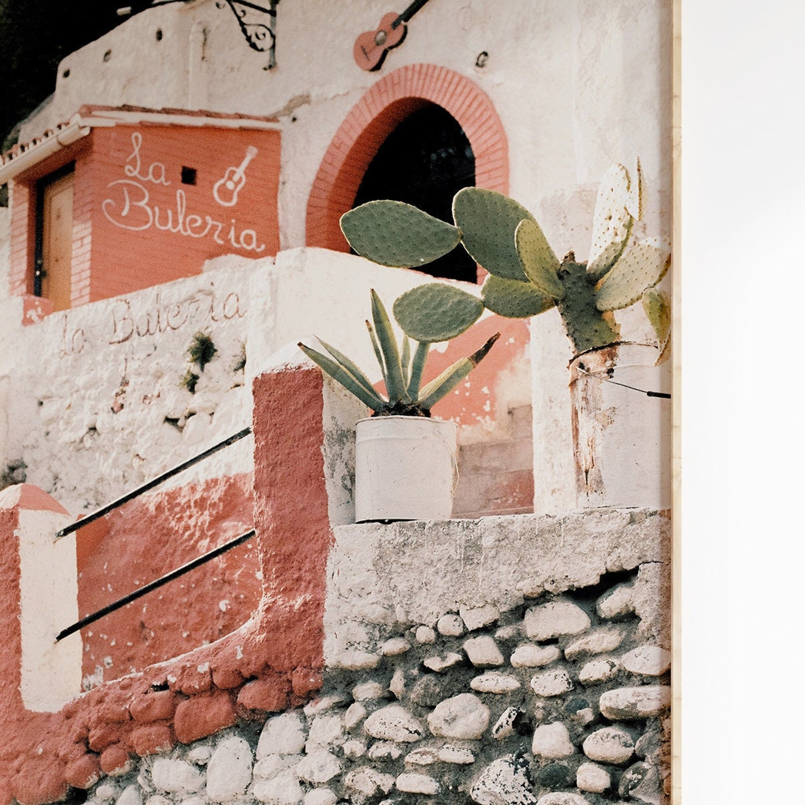 Italian Villa Printable, Pastel Italy Wall Art, Cactus Photography ...