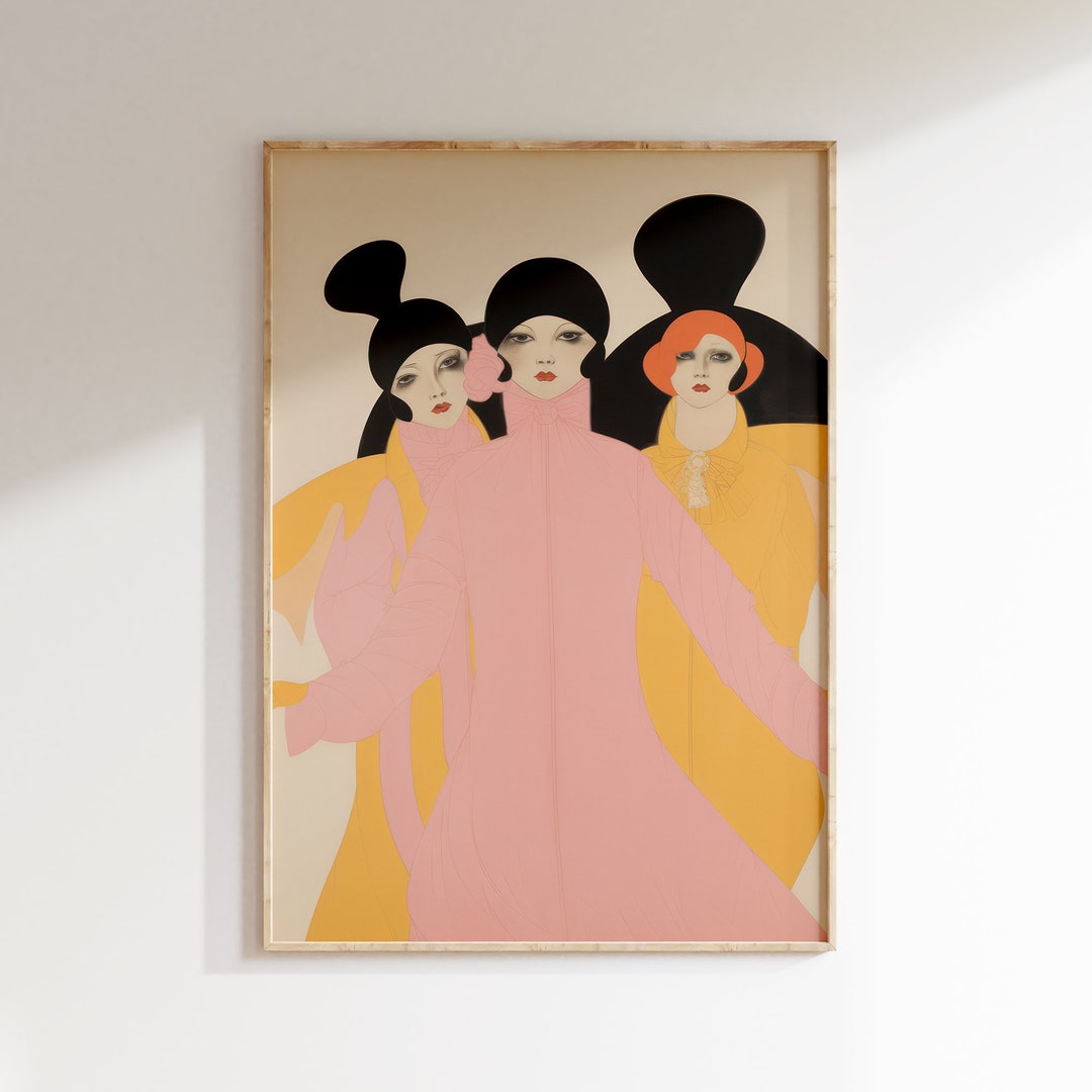 Abstract Ladies Wall Art, Dancing Girls Poster, Broadway Dancers ...