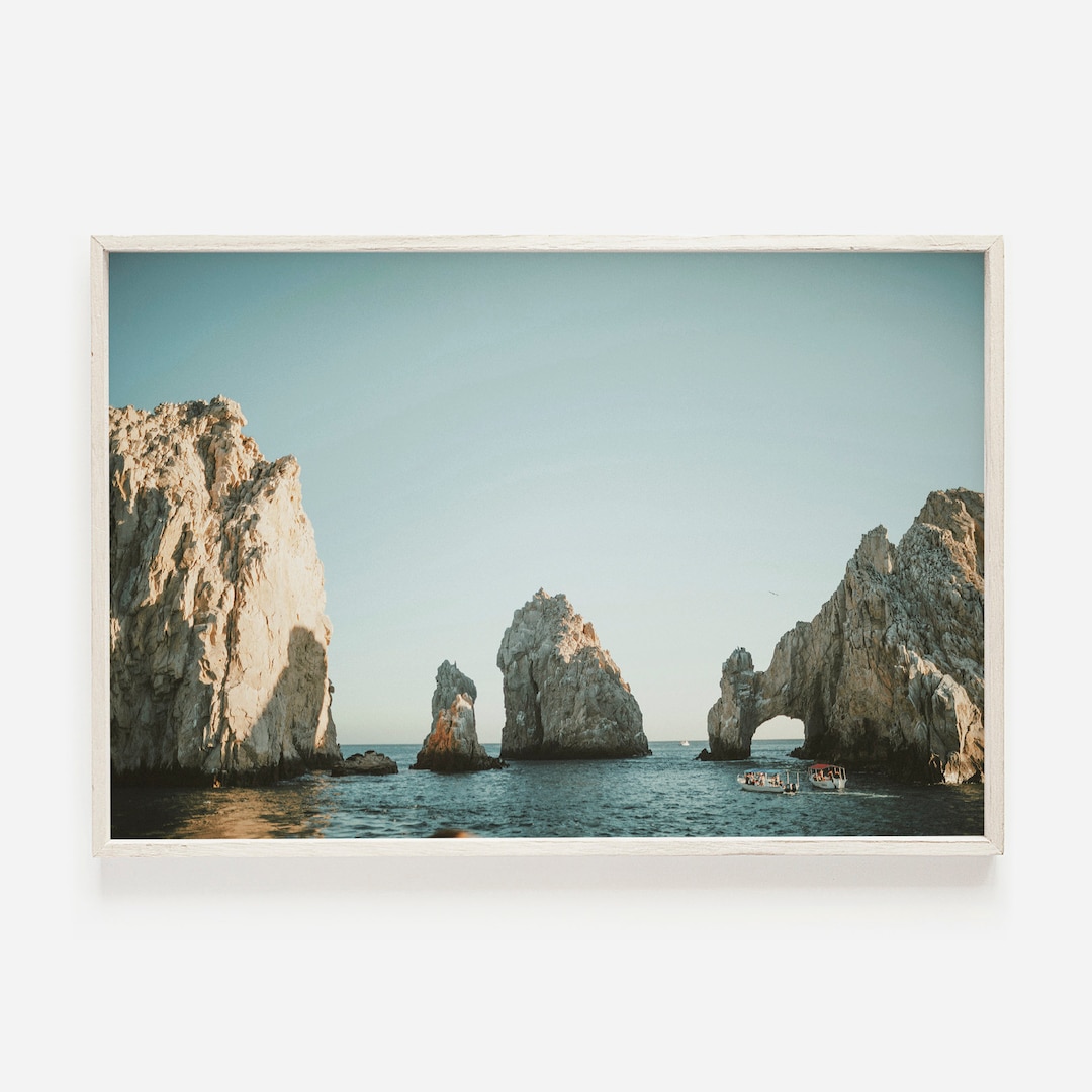 El Arco Cabo San Lucas Poster, Seaside Cruise Print, Boats on the Ocean ...
