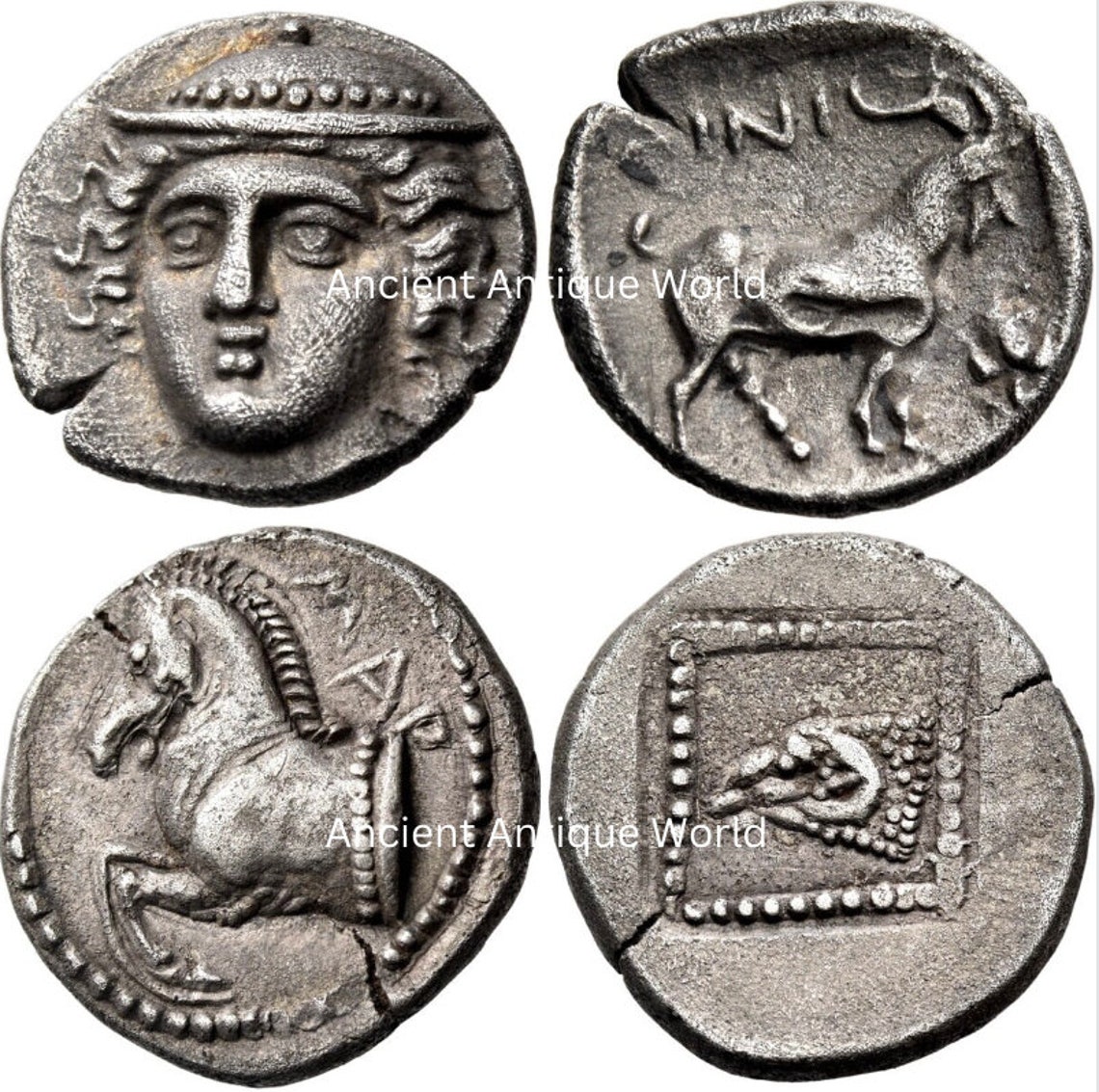 Ancient Greek Coins, 178 Authentic Ancient Greek Silver Coins, Excelent ...