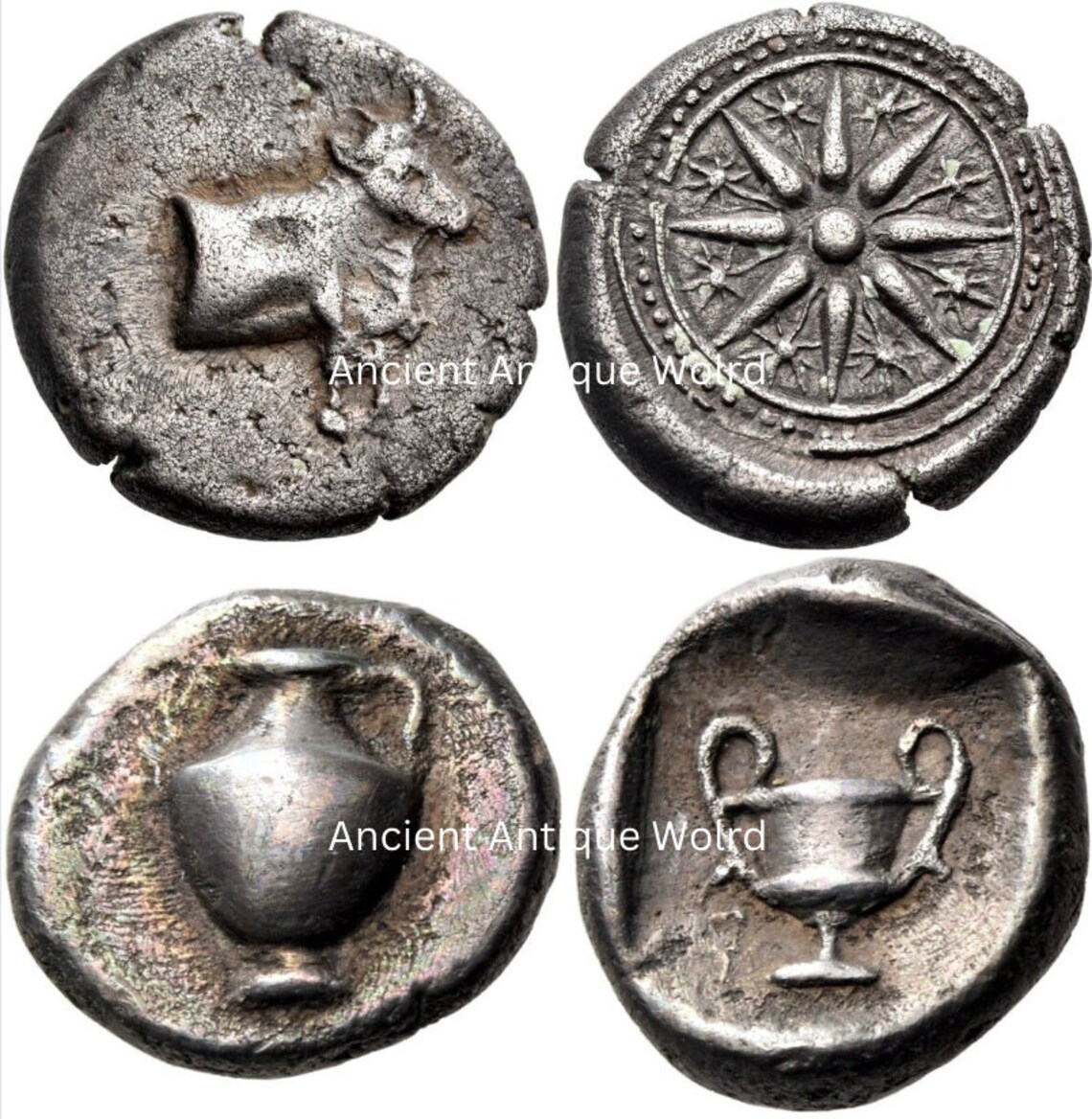 Ancient Greek Coins, 178 Authentic Ancient Greek Silver Coins, Excelent ...