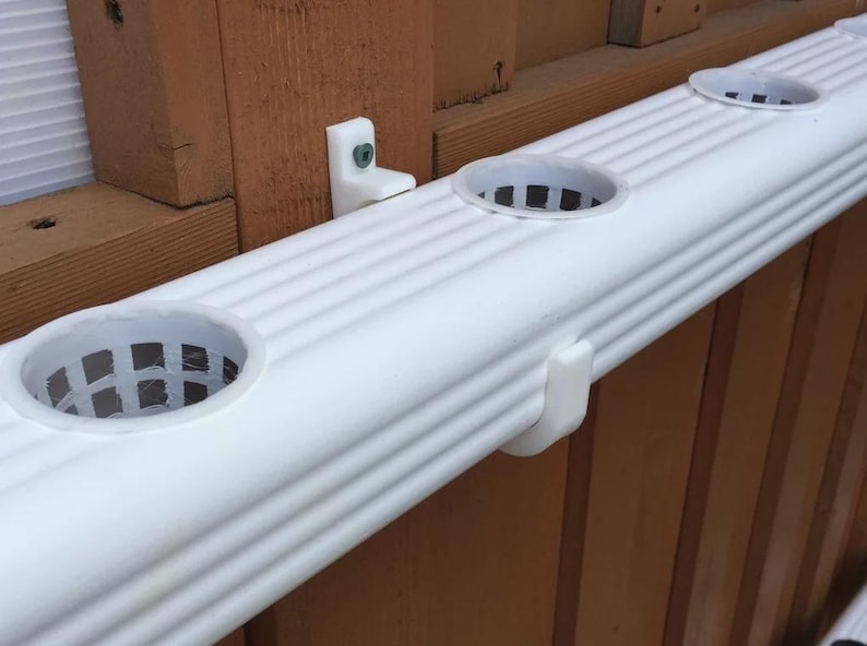 Hydroponic Downspout Mounting Brackets - Quick Release and Solid ...