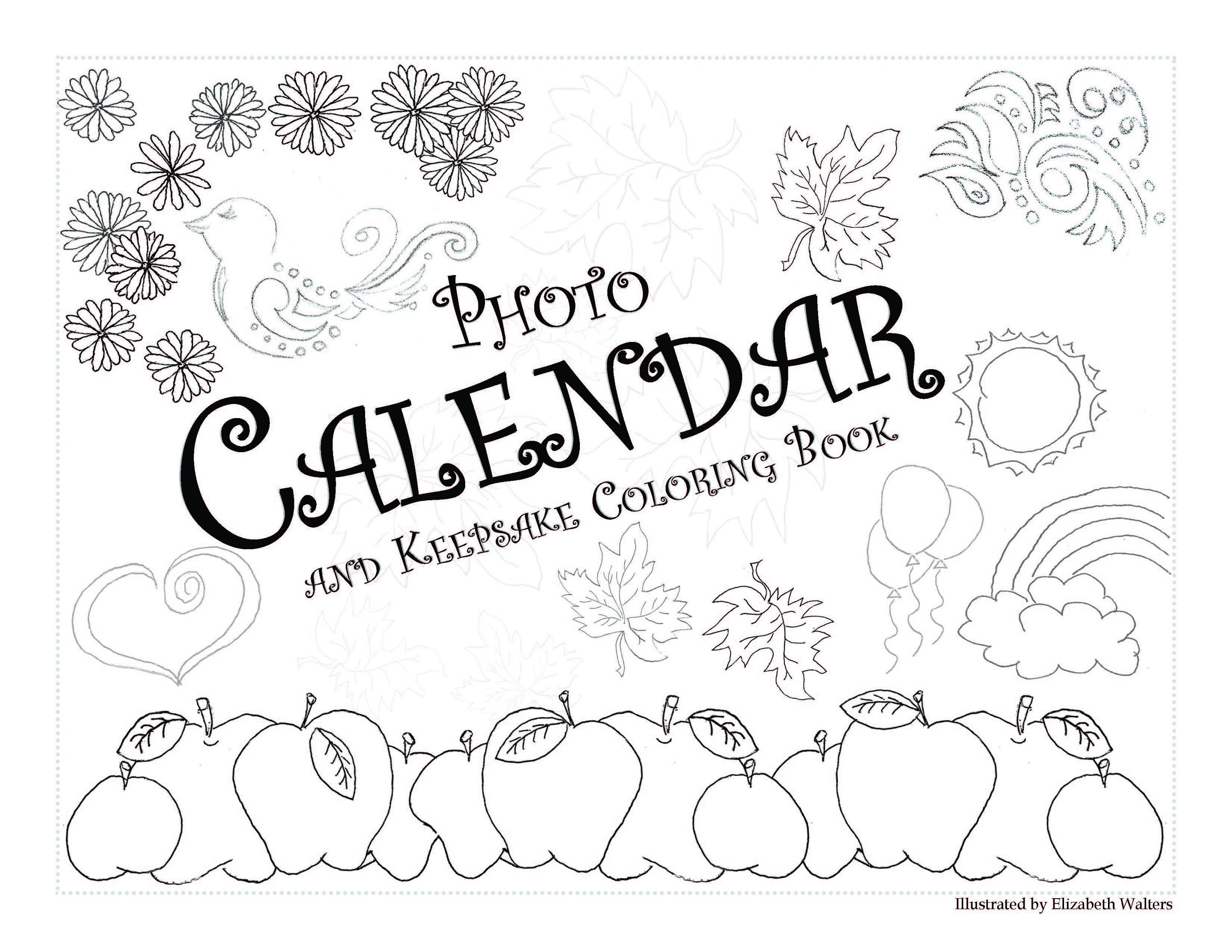 Scrapbook Calendar, Coloring Calendar, Coloring Book Calendar, Calendar ...