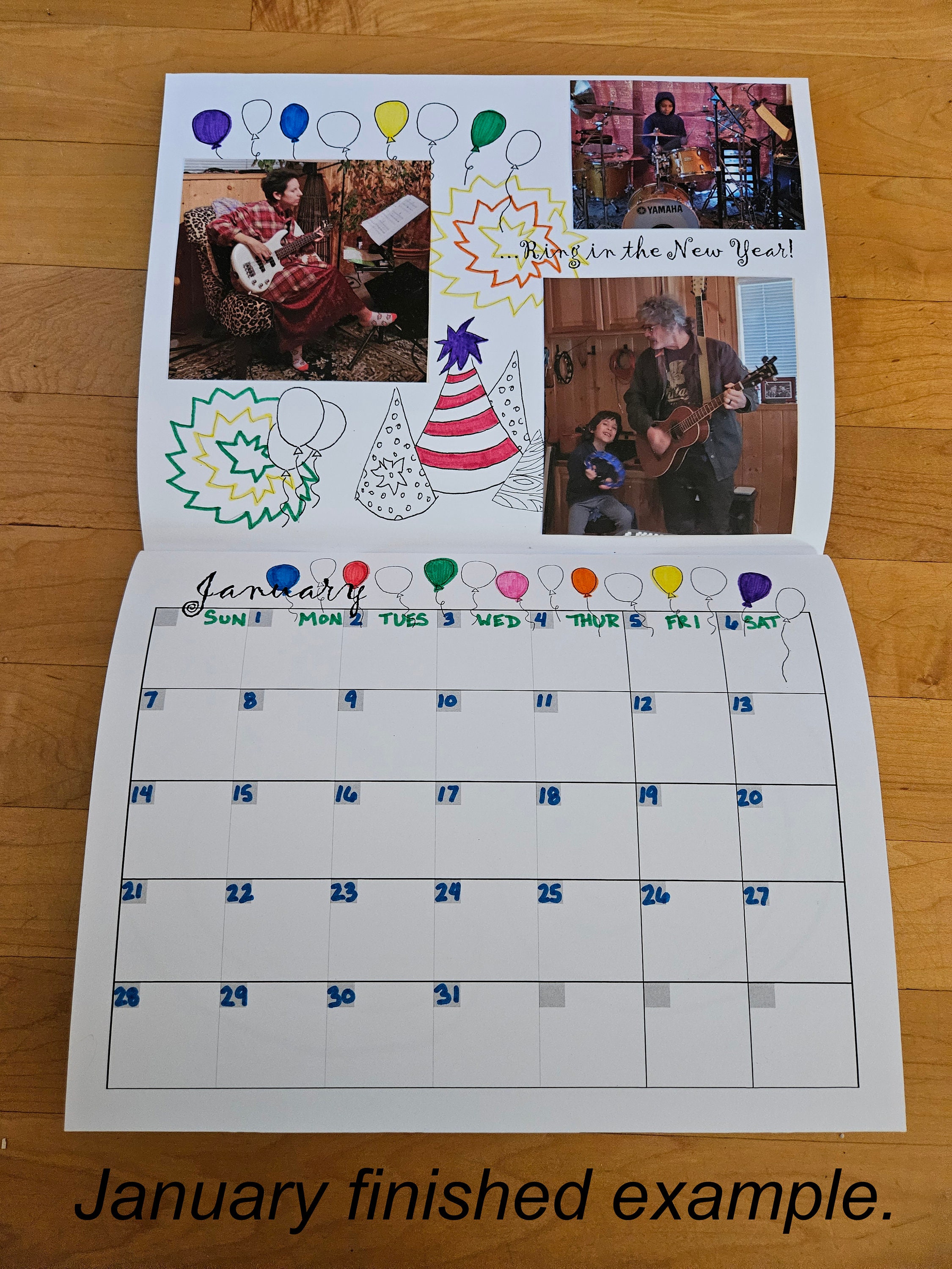 Scrapbook Calendar, Coloring Calendar, Coloring Book Calendar, Calendar ...