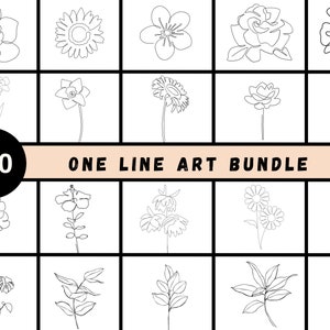 One Line Art Svg Bundle. Minimalistic SVG, Tattoo Svg, Single Line Svg ...